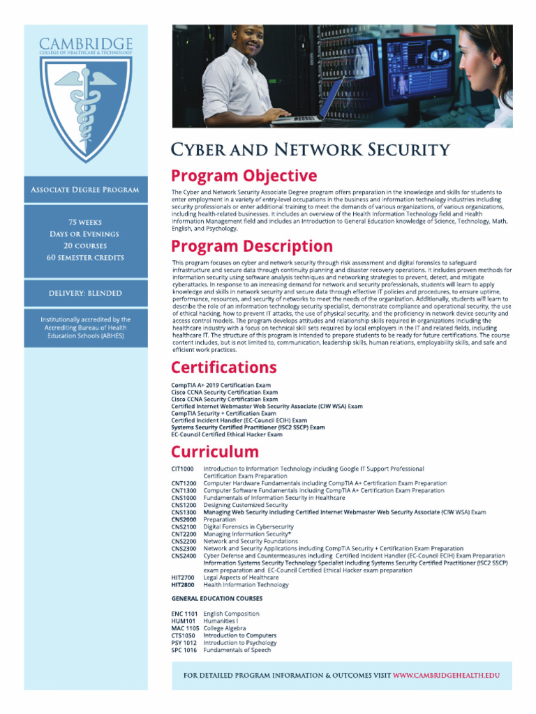 Cyber and Network Security Associate | PDF