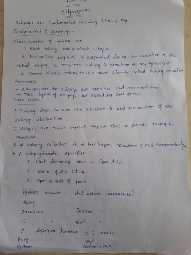 Ppl Unit 3 Pdf 