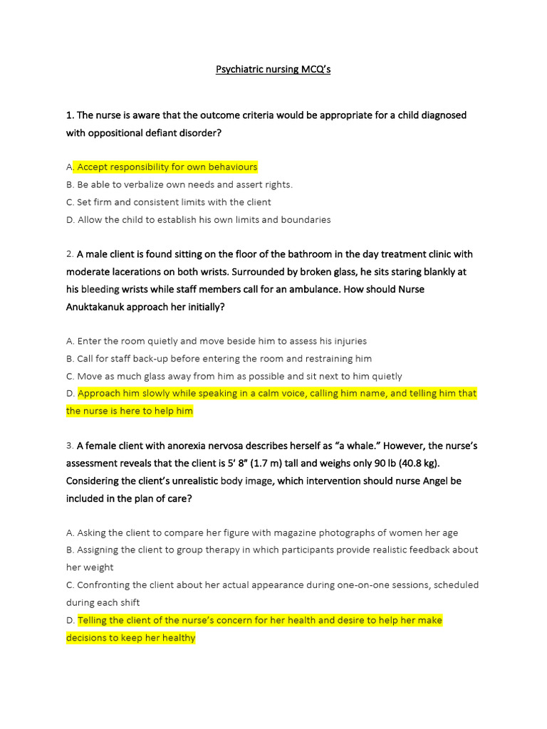 RMN CBT 01st July Answersheet | PDF | Nursing | Nonverbal Communication