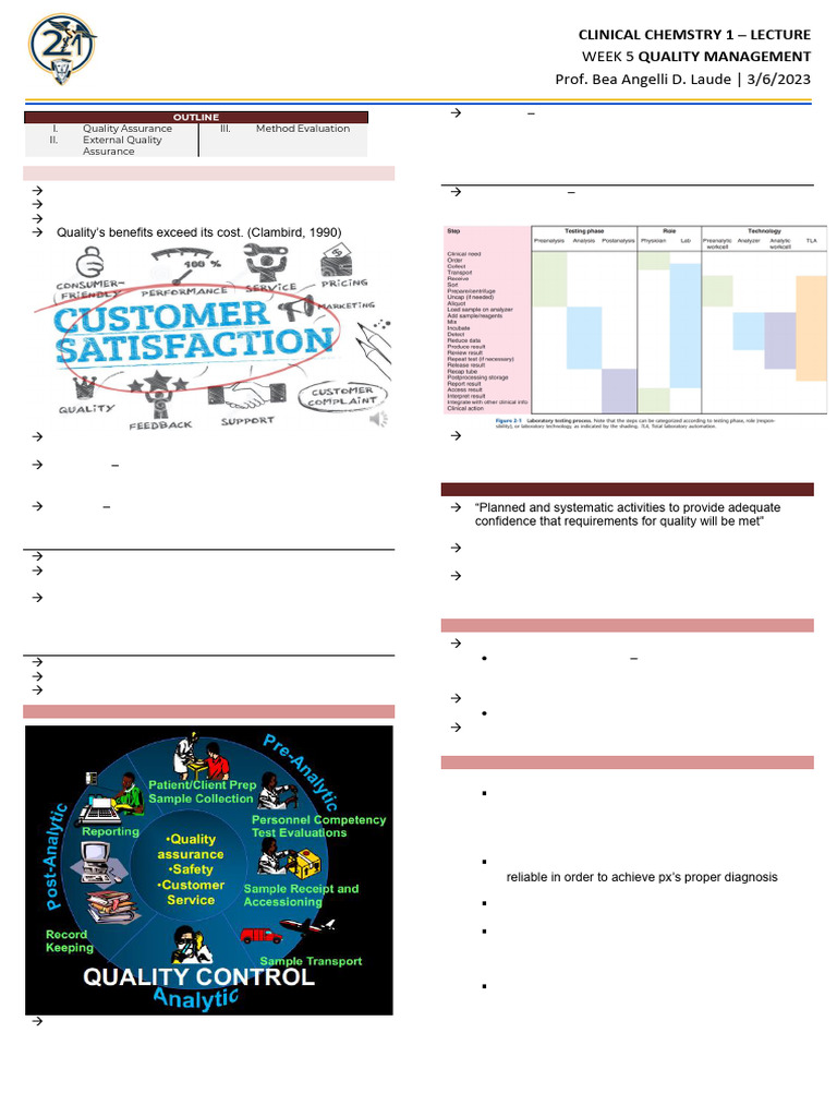 Topic 5 Quality Management Method Evaluation | PDF | Sensitivity And Specificity | Accuracy And ...