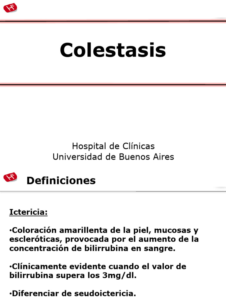 Colestasis: Definición y Clasificación | PDF | Especialidades Medicas ...