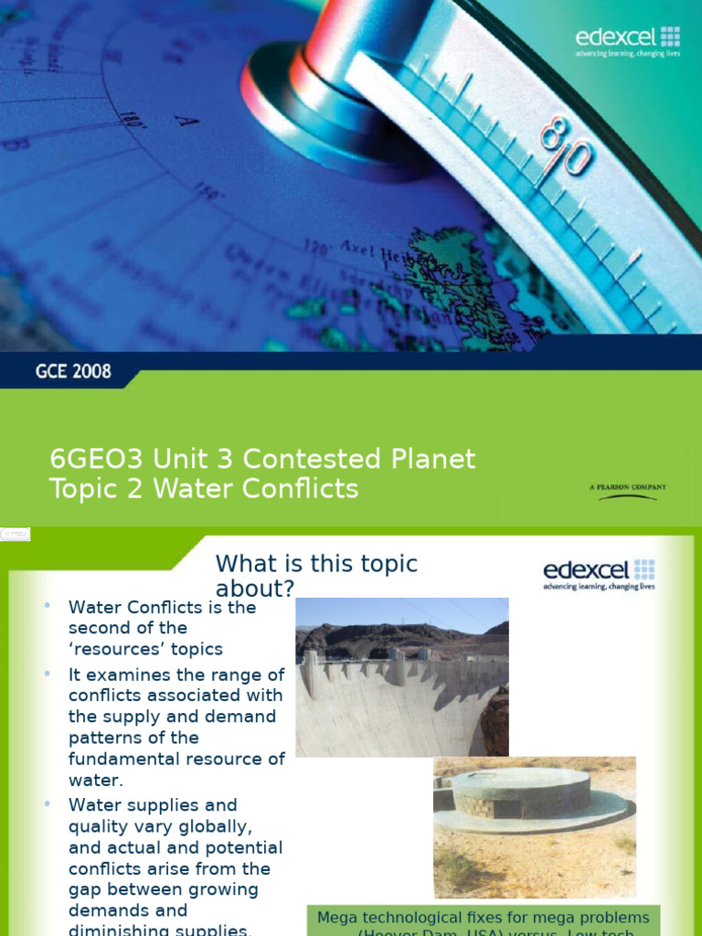 Unit 3 Contested Planet Water Conflicts | PDF | Water Scarcity | Water