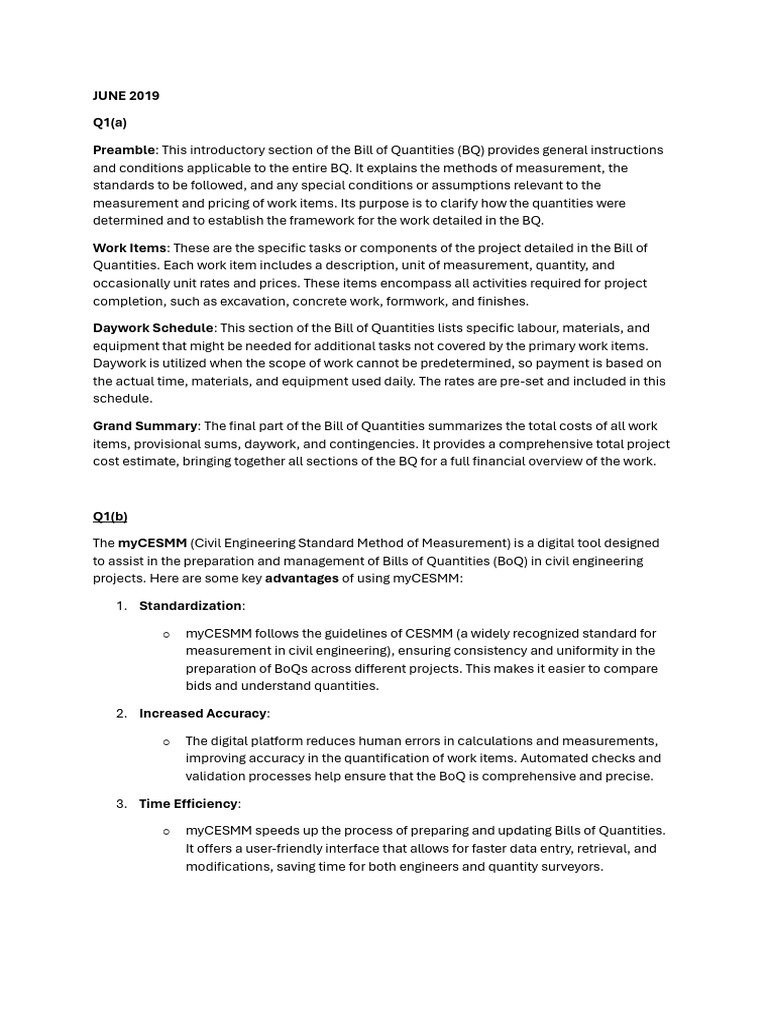 Answer Scheme Q1a & Q1b_Jul 2017 & June 2019 | PDF | Project Management | Accuracy And Precision