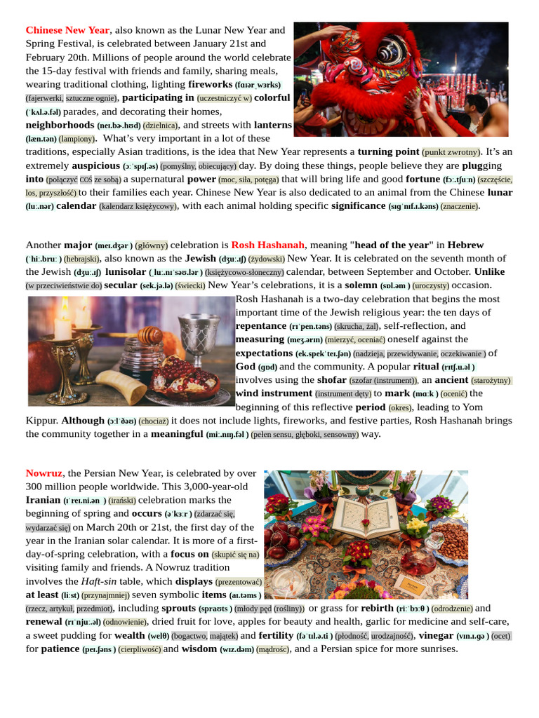 Global New Year Celebrations Explained | PDF