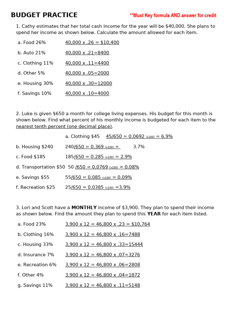 Cash Budgeting Practice Exercises | PDF