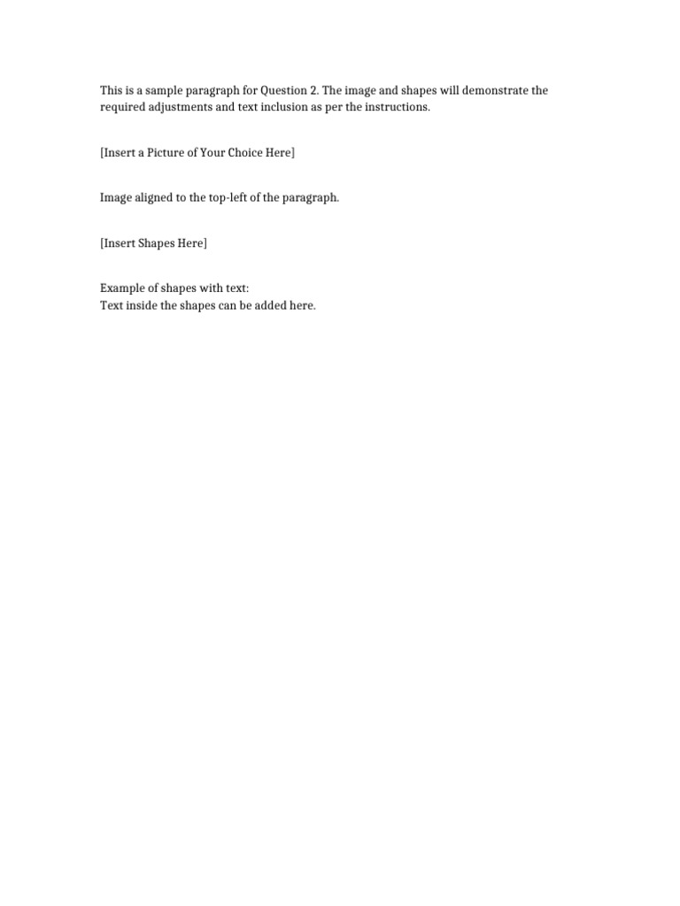 Document Formatting and Image Placement Guide | PDF
