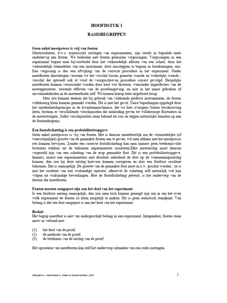 Metenenexperimenteren Hoofdstuk1 Cursus | PDF