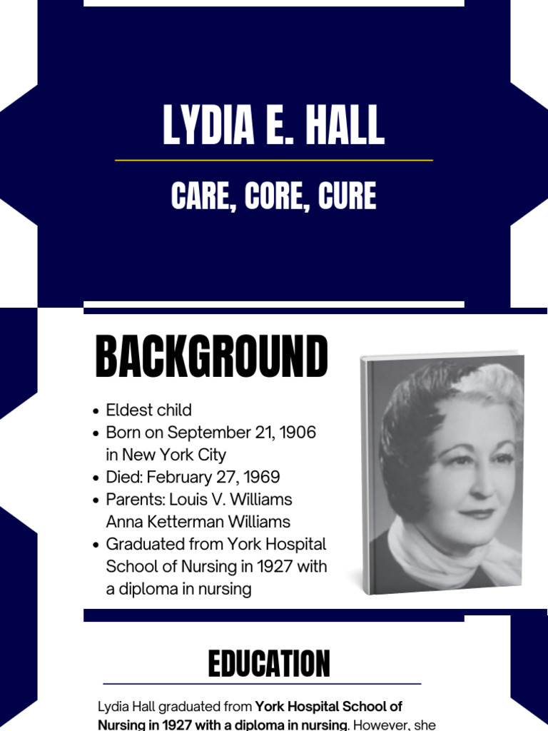 Lydia Hall's Care, Core, Cure Theory | PDF | Nursing | Theory