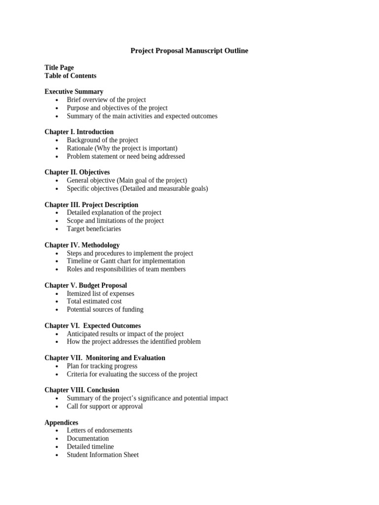 NSTP Project Proposal Manuscript Outline | PDF | Budget | Goal