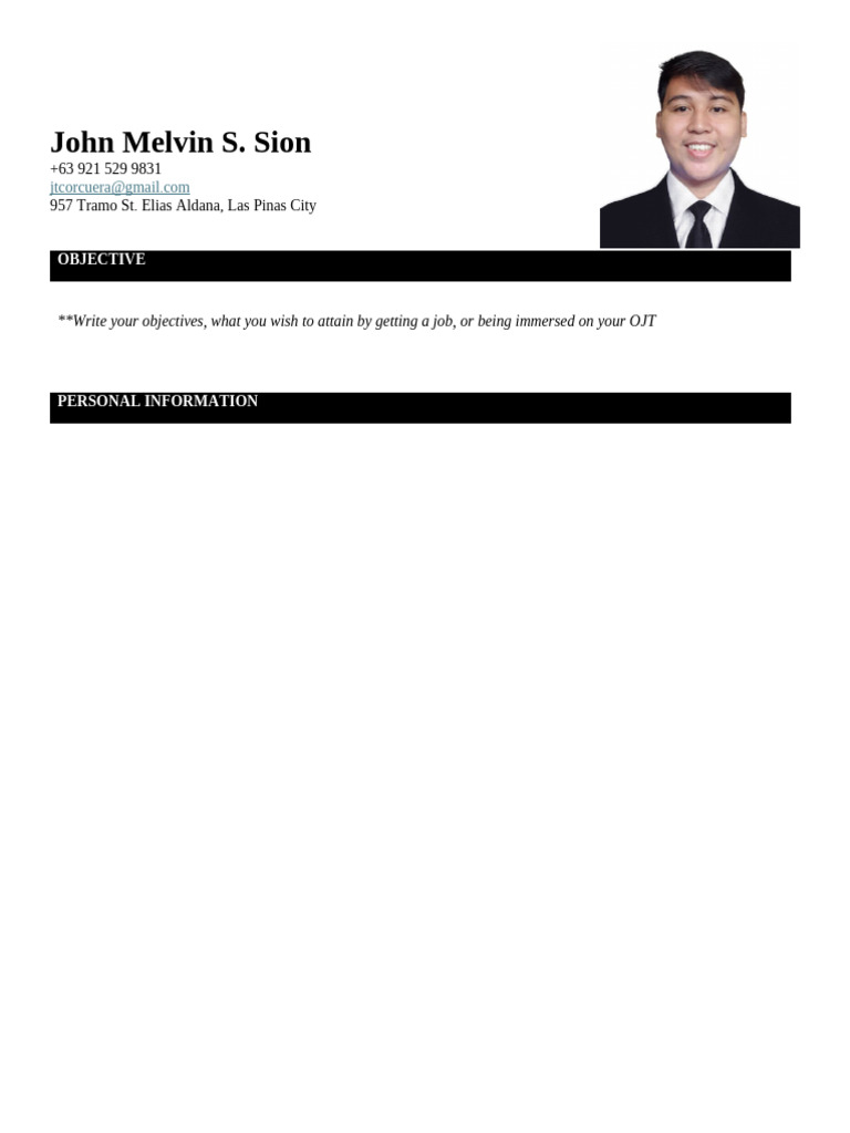 Resume Sample | PDF