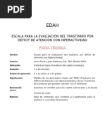 Test Edah Plantilla de Correcion para Profesores | PDF | Desorden ...
