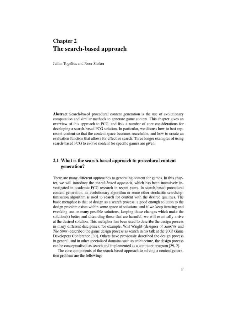 Chapter02-The Search-Based Approach | PDF