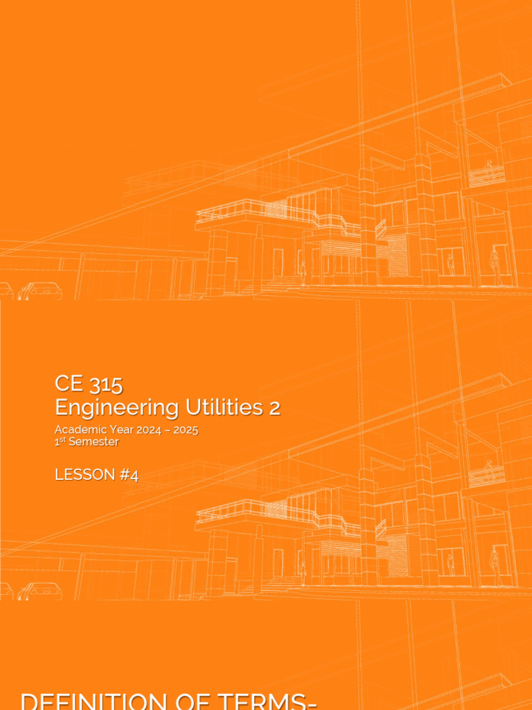 Engineering Utilities 2 LESSON 4 | PDF | Sewerage | Sanitary Sewer
