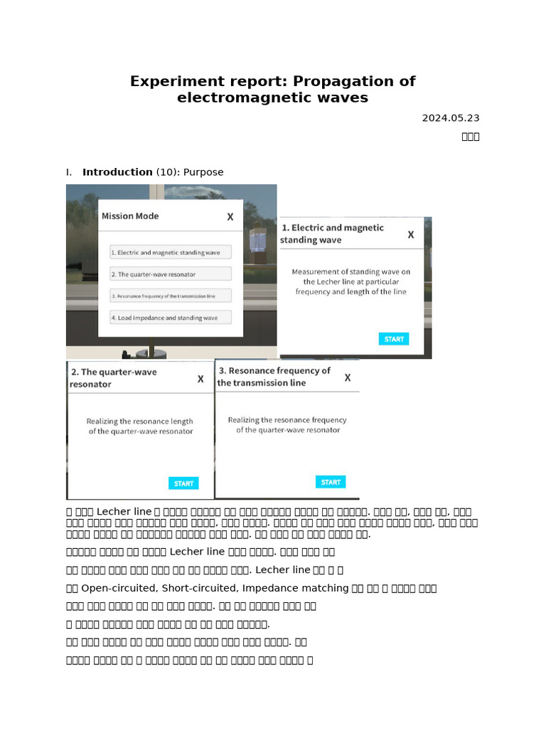 Propagation of Electromagnetic Waves Report | PDF