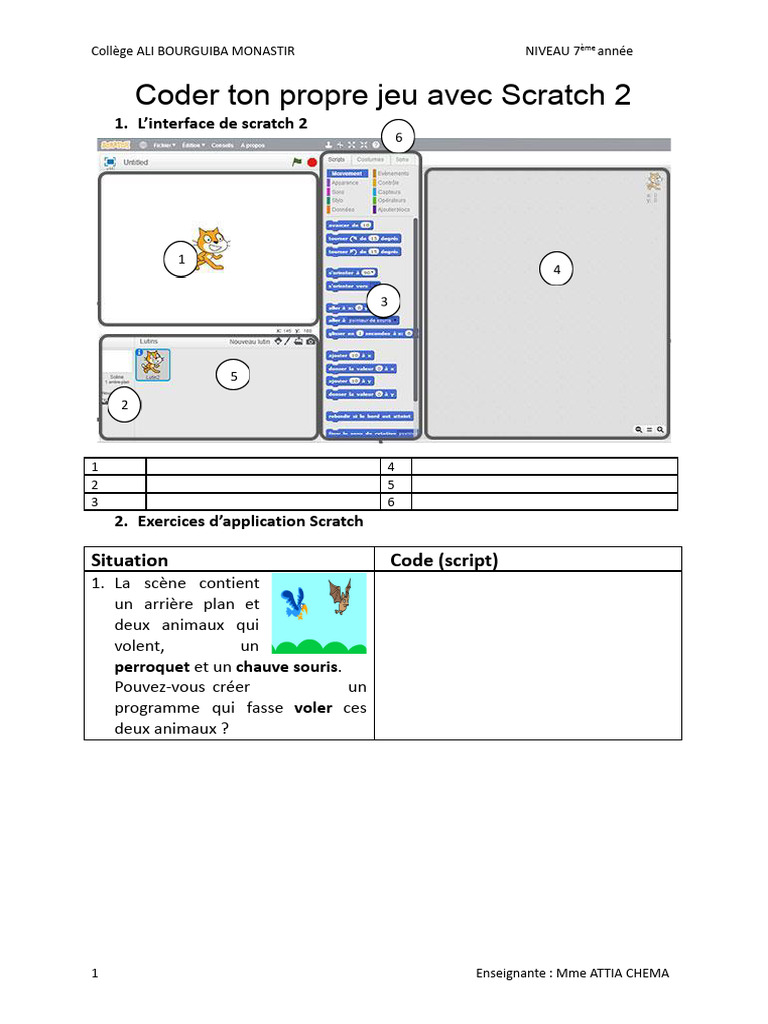Coder un jeu avec Scratch 2 | PDF