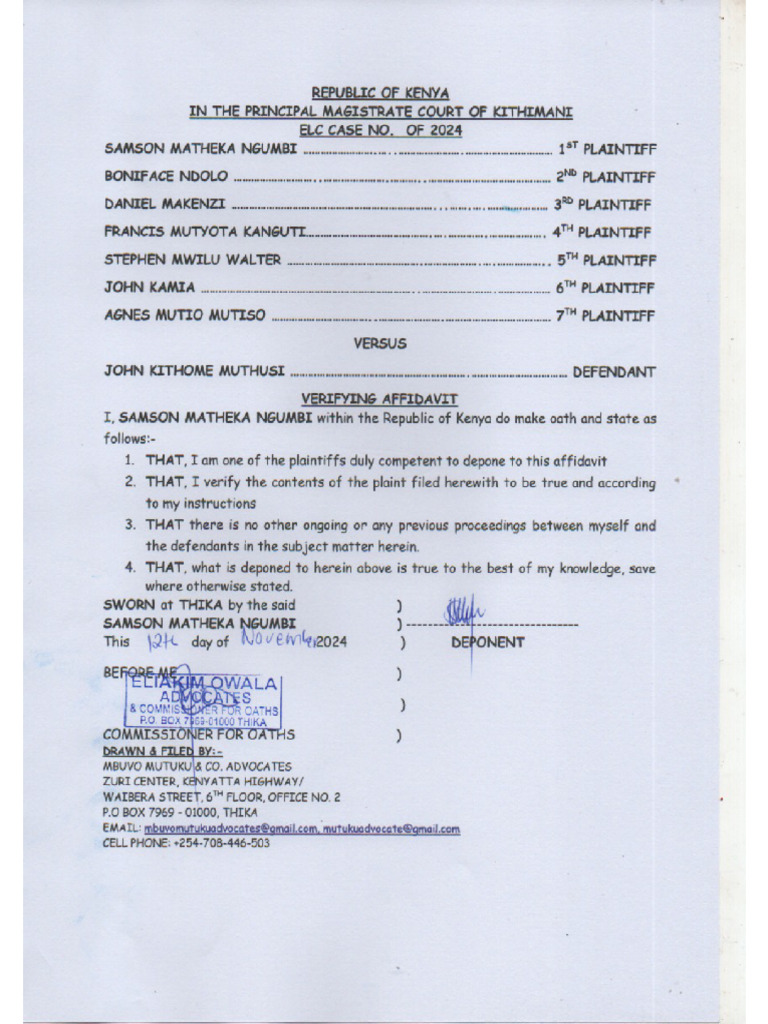 verifying affidavits | PDF