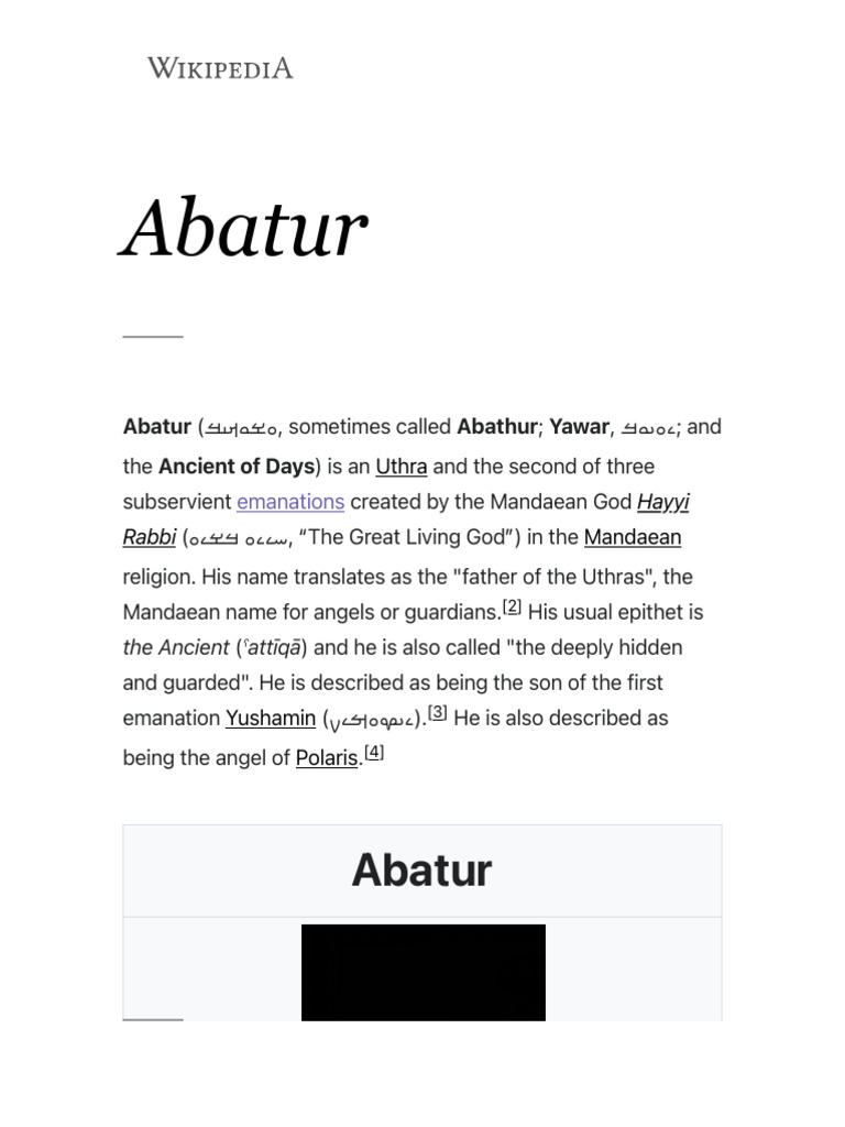Abatur - Wikipedia | PDF | Aramaic Words And Phrases | Ancient Semitic ...