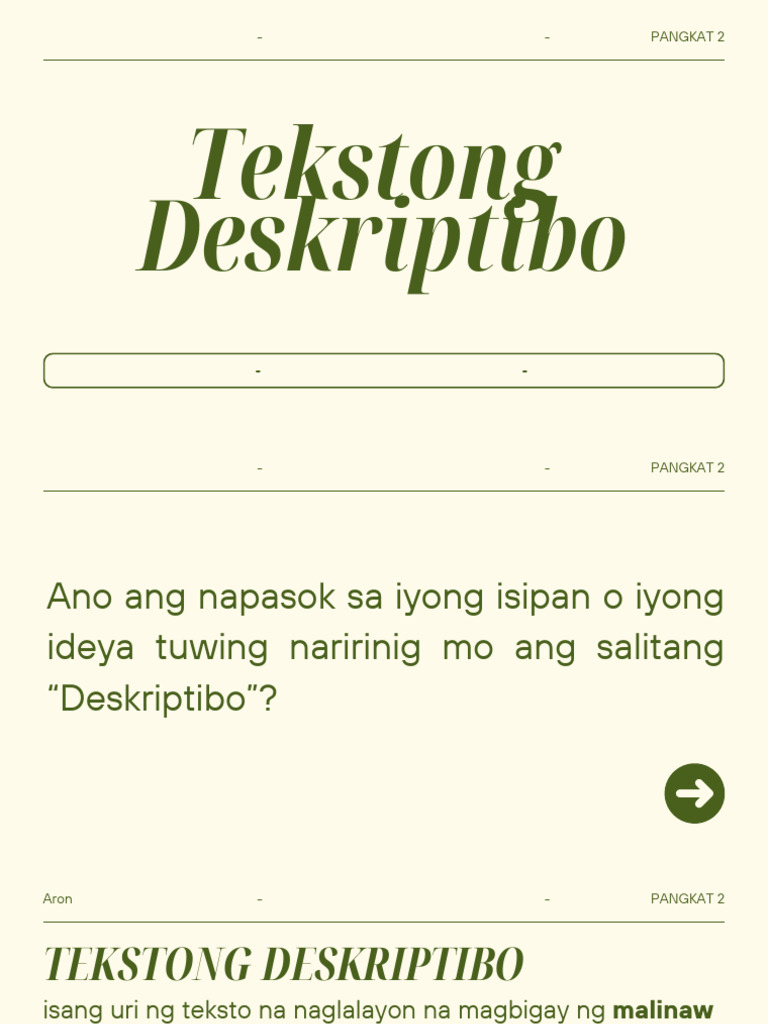 Tekstong-Deskriptibo | PDF