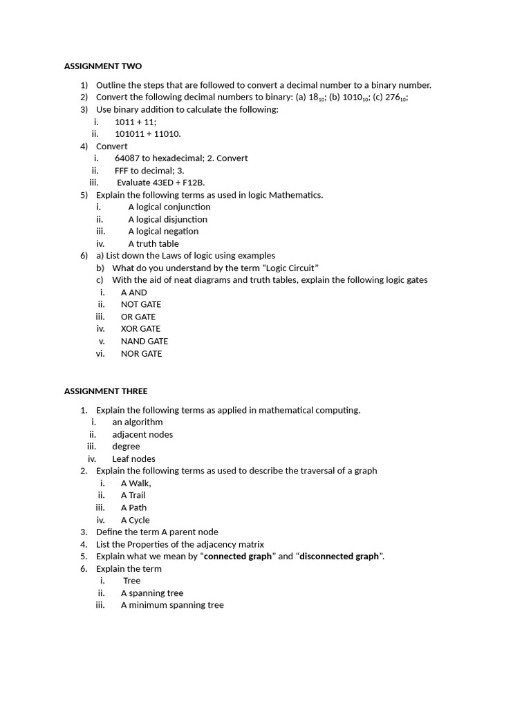 Assignment 2&3 Mathematical Computing | PDF
