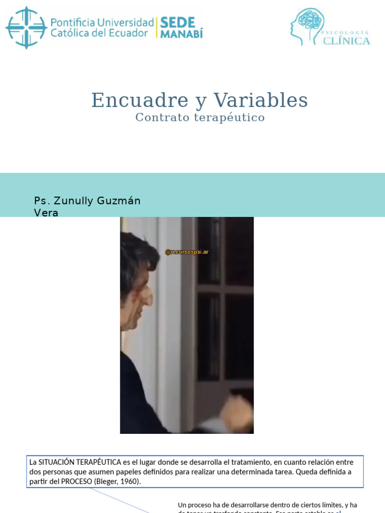 Encuadre | PDF | Psicoanálisis | Psicoterapia