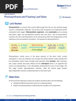 Measuring Photosynthesis in Leaf Disks | PDF | Photosynthesis | Stoma