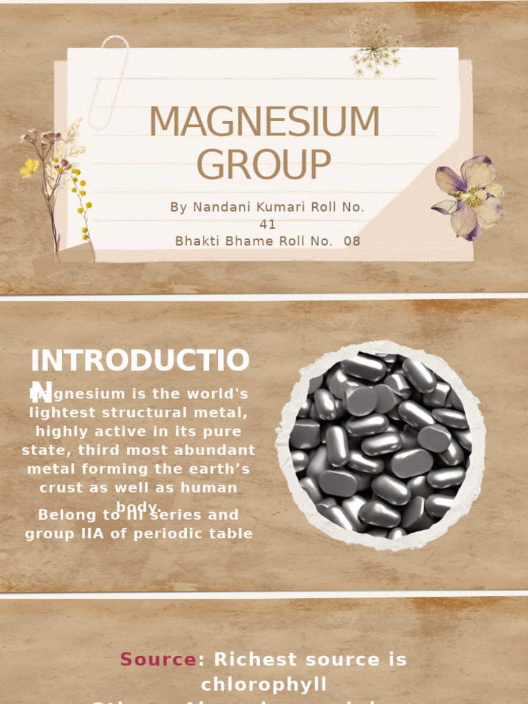 Magnesium Group (3) | PDF | Magnesium | Clinical Medicine