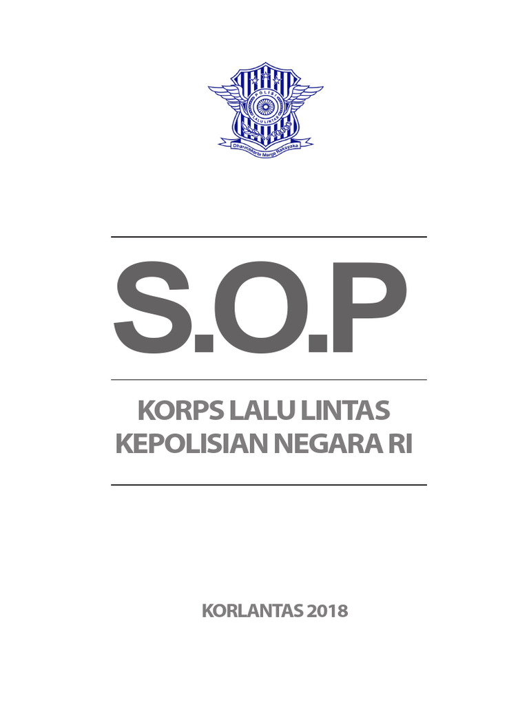 Perkap Sop Korlantas Polri Tahun 2018 | PDF