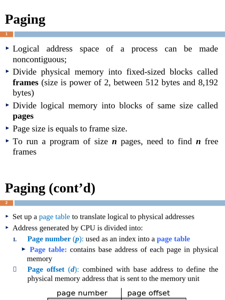 Chapter-3 - Paging and Segmentation | PDF