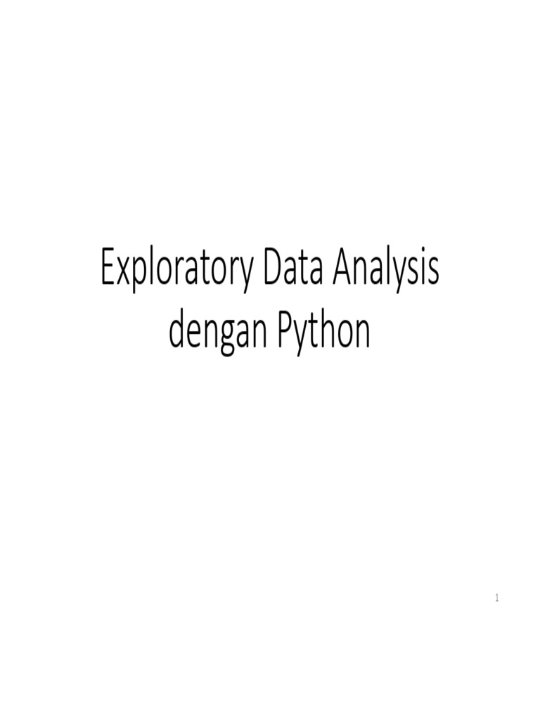 M11 - Exploratory Data Analysis dengan Python | PDF