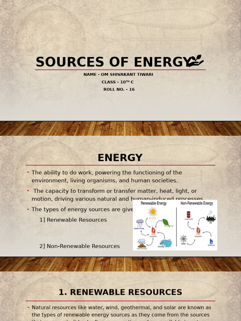 SOURCES OF ENERGY | PDF | Renewable Energy | Energy Development