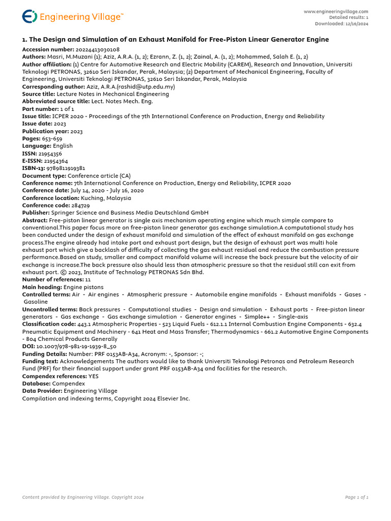 Engineering Village Detailed 12-16-2024 84327514 | PDF | Engines ...