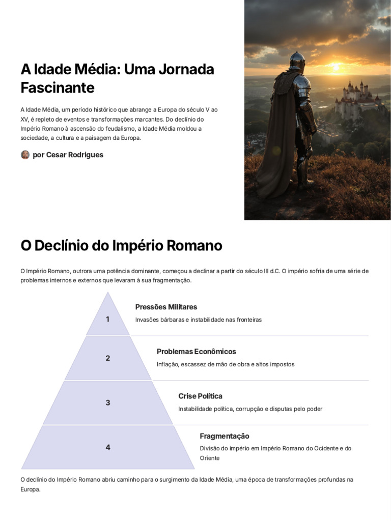 A Idade Média: Transformações e Impactos | PDF | Feudalismo | Idade Média