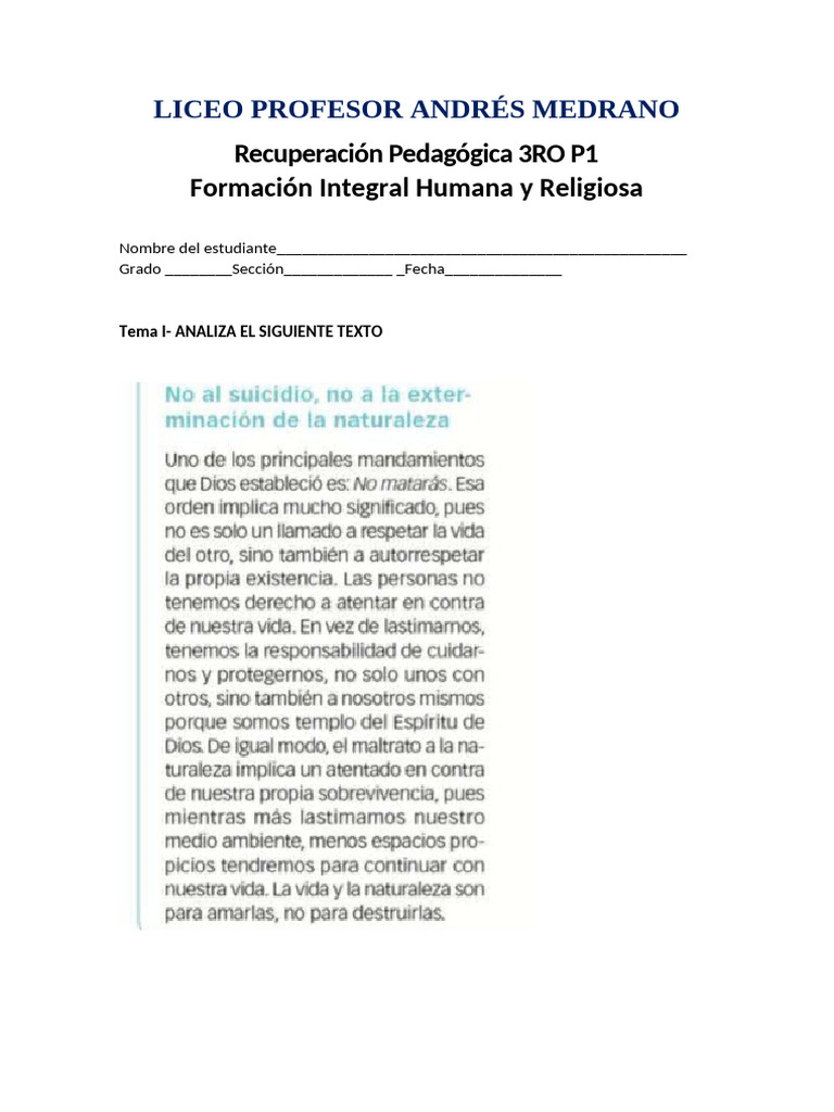 Recuperación 3R6 | PDF