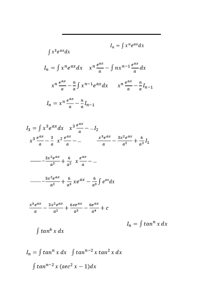 Integration by Successive Reduction | PDF