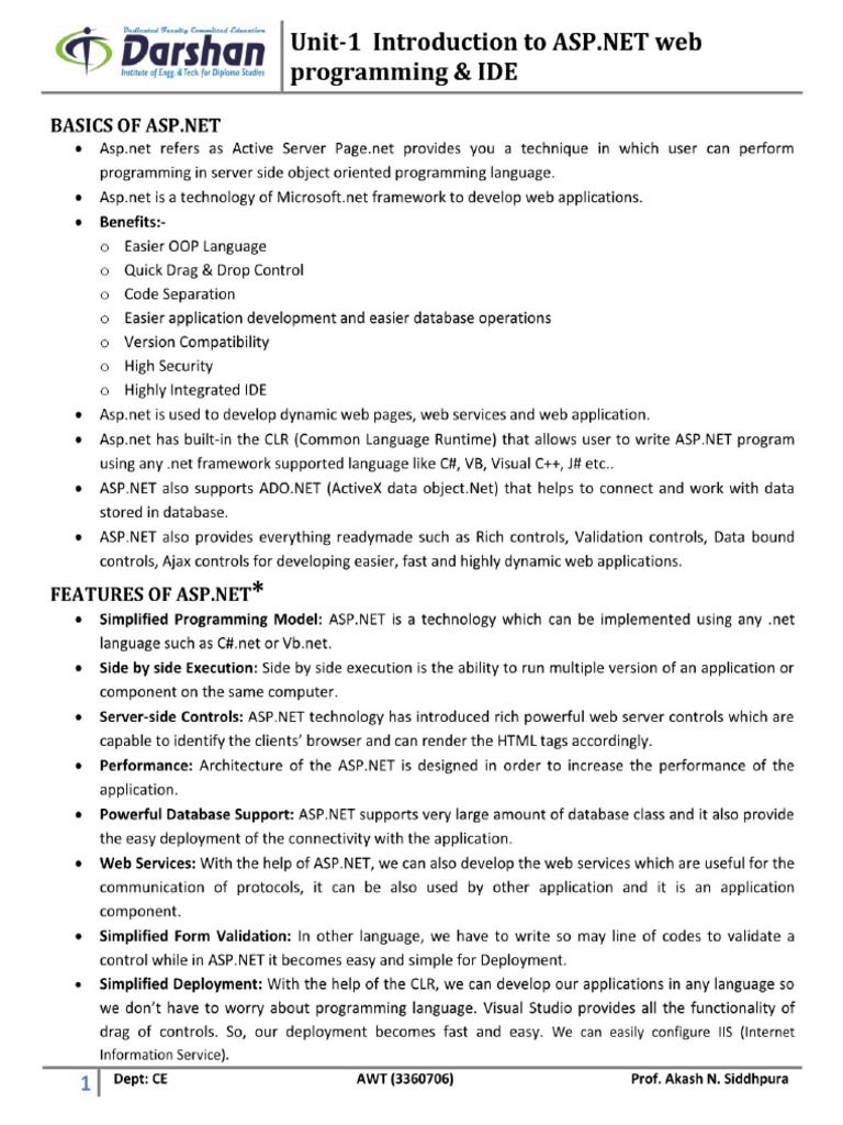 AWT GTU Study Material E-Notes Unit-1 04012021054704AM | PDF