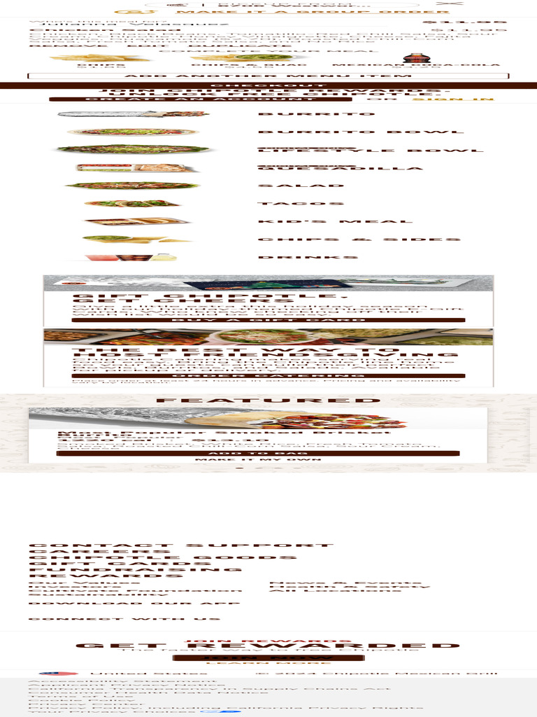 Chipotle — Order Now | PDF | Chipotle Mexican Grill | Burrito