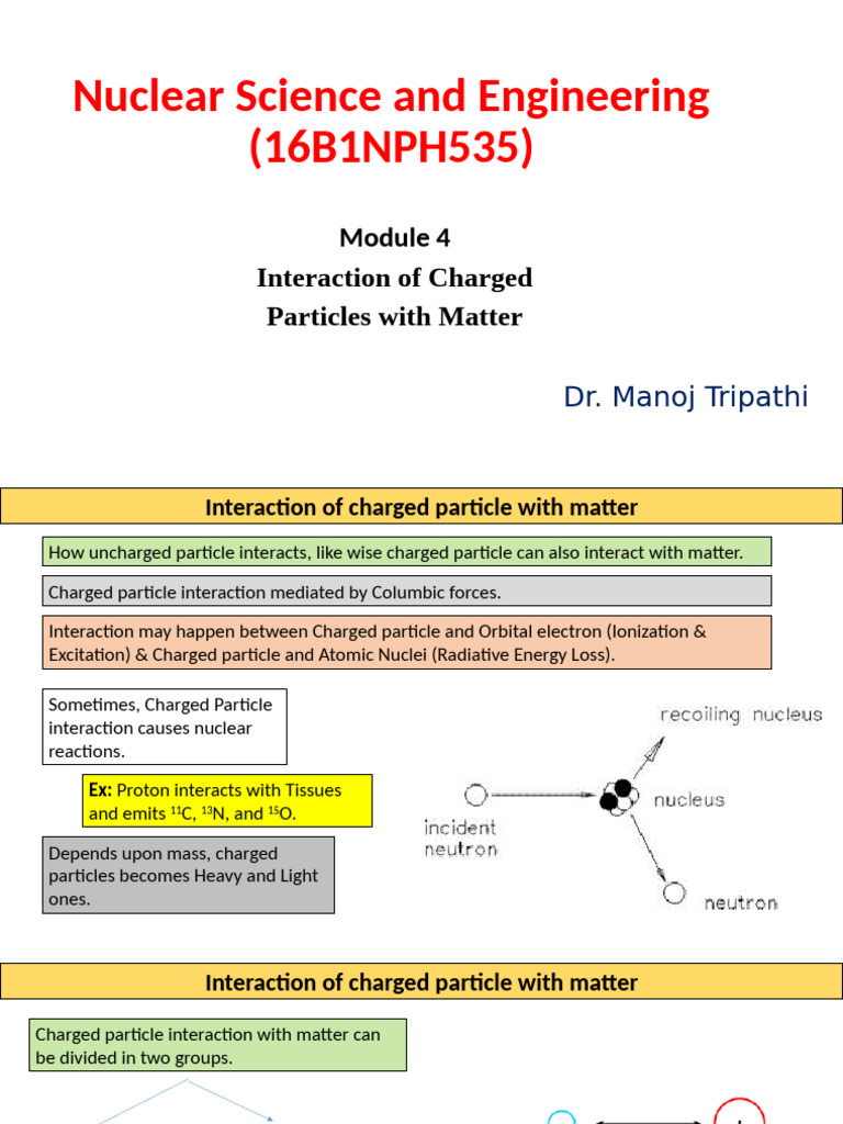 Charged Particle Interactions in Matter | PDF | Photoelectric Effect ...