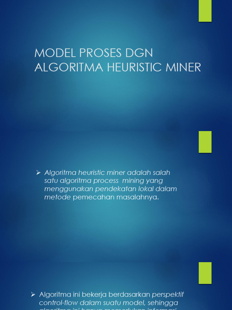 Materi2 - Model Proses DGN Algoritma Heuristic Miner | PDF