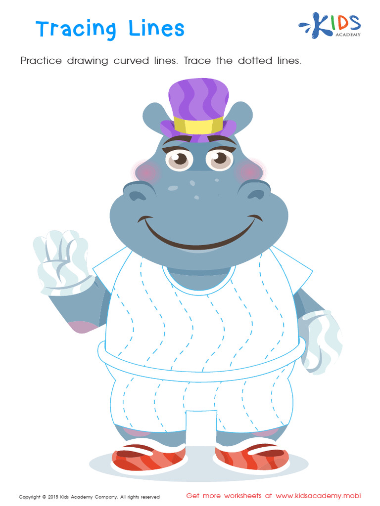 Preschool Tracing Lines Worksheet | PDF