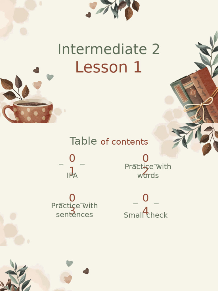 IN2 - LESSON 1 - IPA | PDF