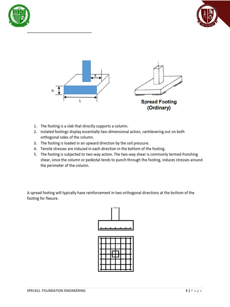 Isolated Square Footing Design Guide | PDF | Bending | Classical Mechanics