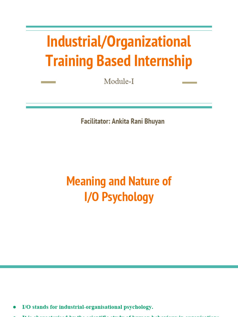 Module - 1 PPT | PDF | Industrial And Organizational Psychology | Psychology