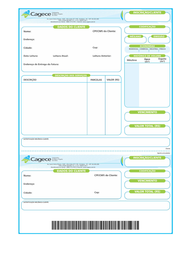 Comprovante de Residencia Cagece | PDF