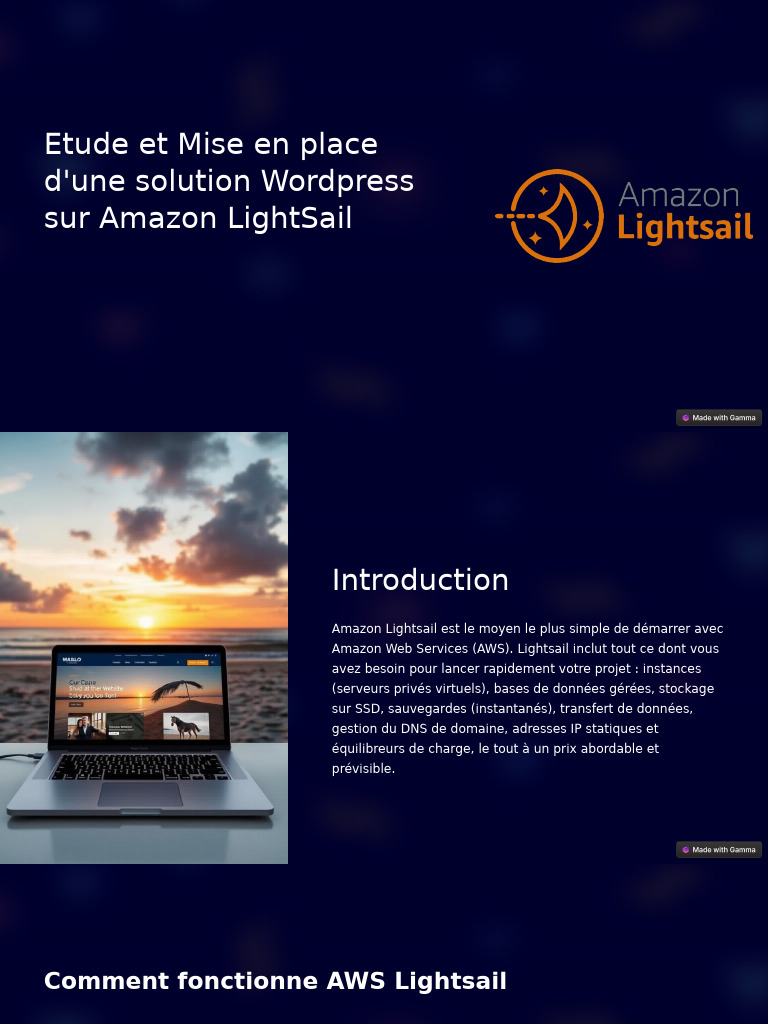 Etude Et Mise en Place Dune Solution Wordpress Sur Amazon LightSail | PDF | Amazon Web Services ...