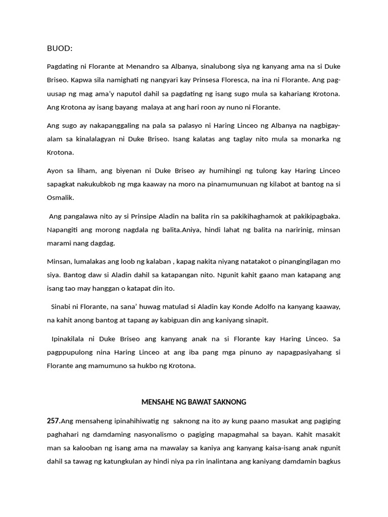 Florante at LAura Script | PDF