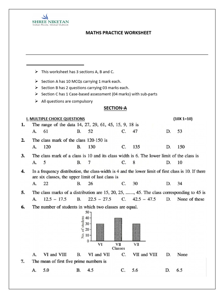 Grade 9 Worksheet Statistics 29 | PDF