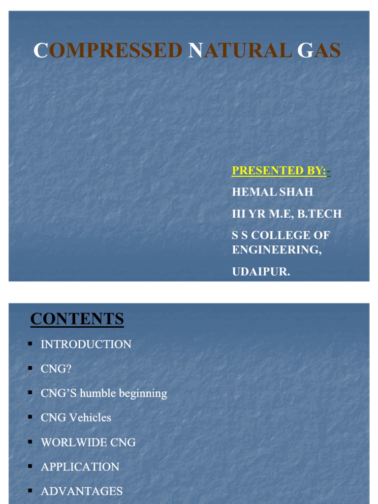CNG Presentation | PDF