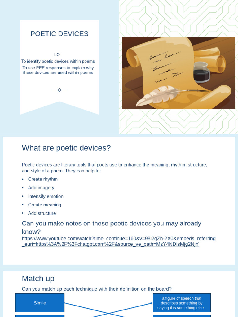 Understanding Poetic Devices in Poetry | PDF | Poetry | Poetic Devices