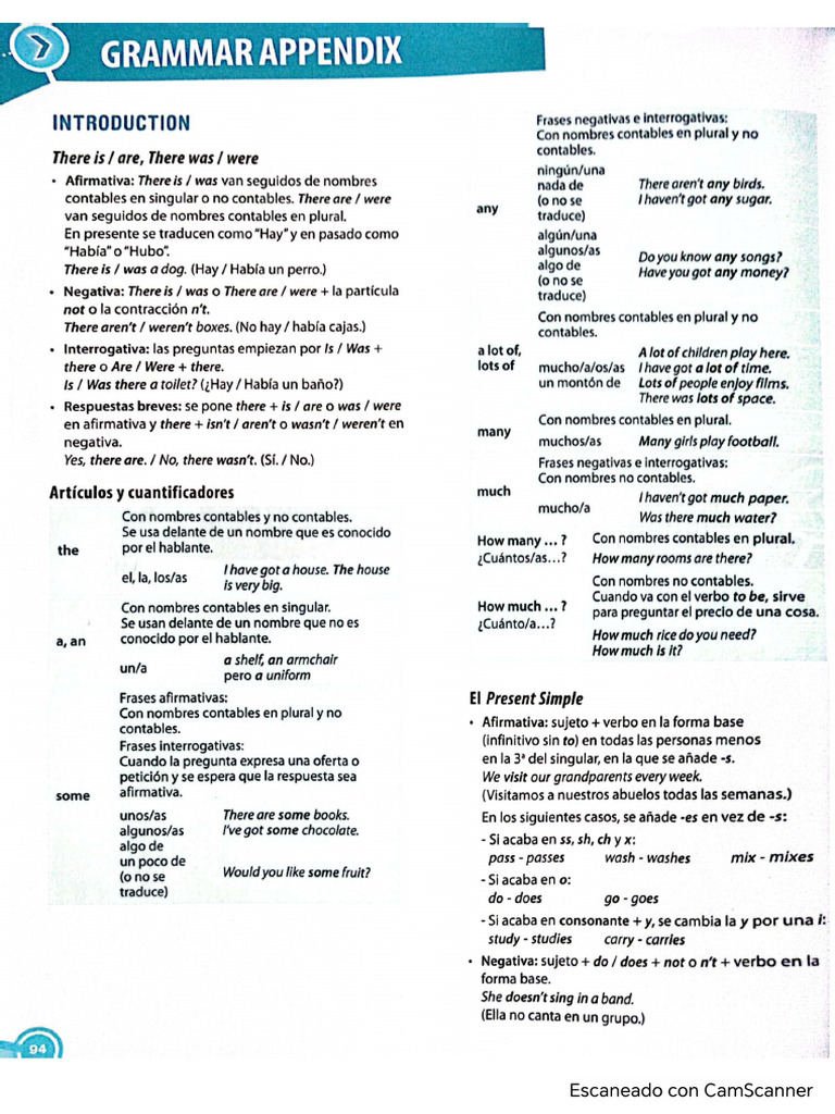 Grammar Appendix Network 3 | PDF