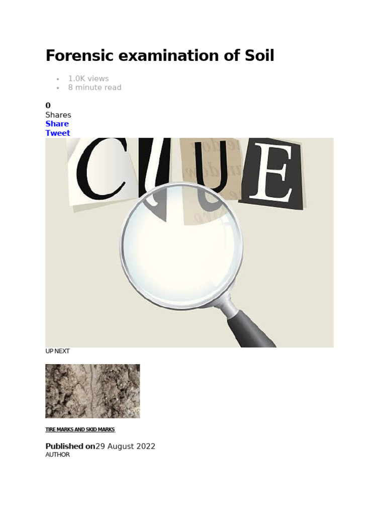 Forensic Examination of Soil | PDF | Soil | Materials